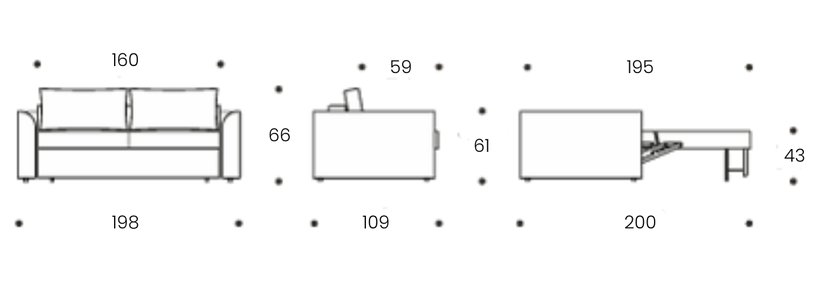 Neah 160 Curve – Innovation Sofa Beds